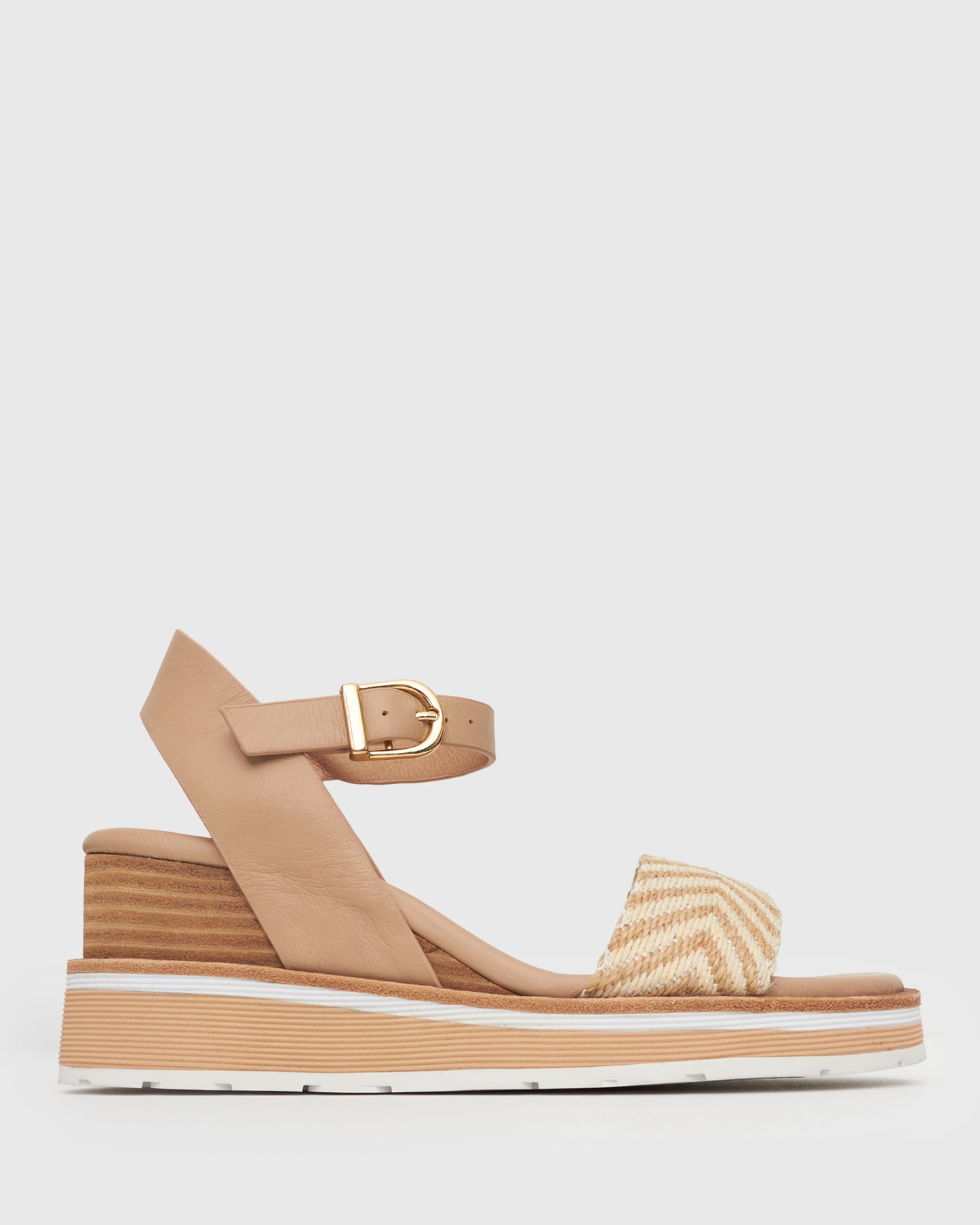 SANDREA Stacked Heel Wedges