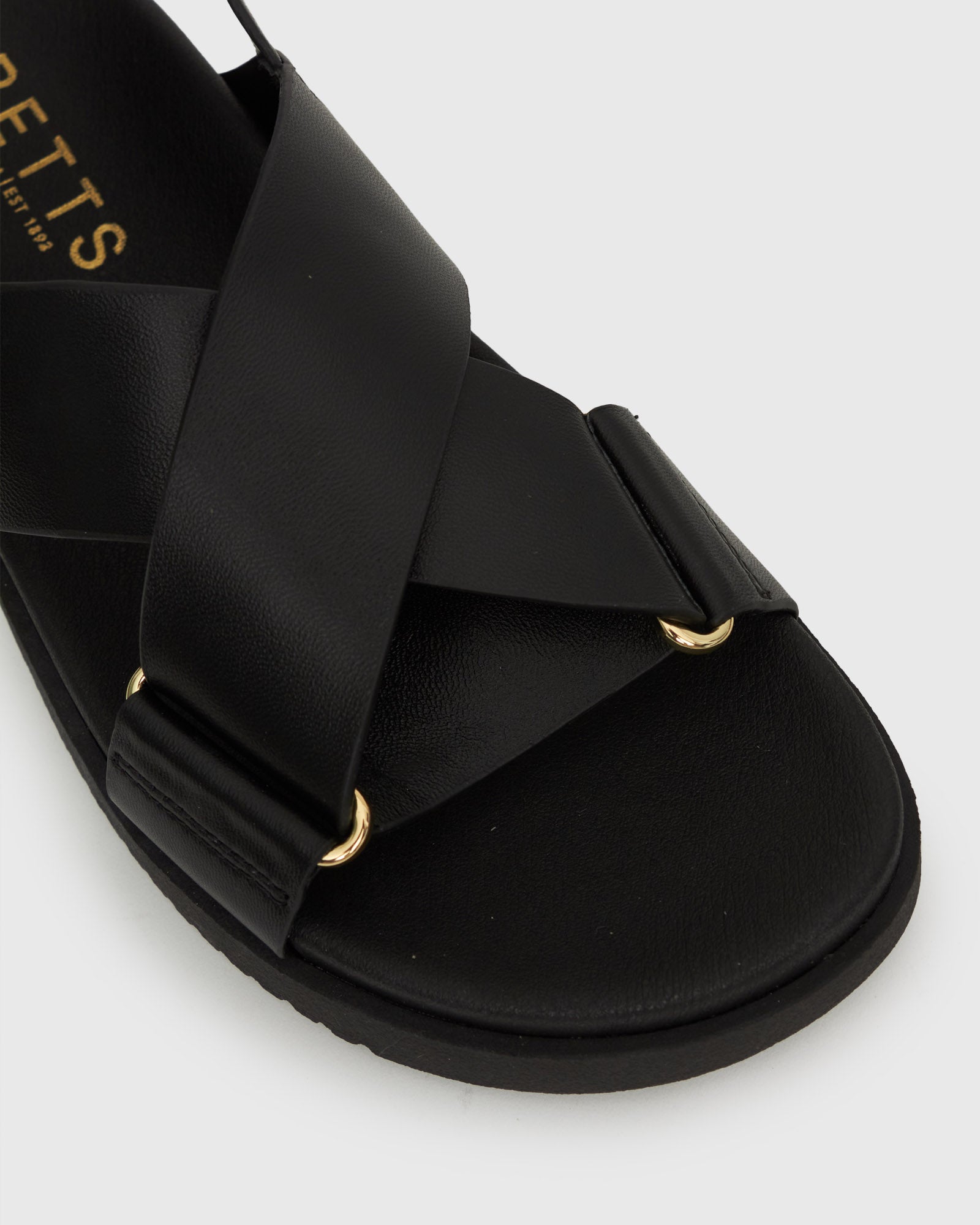 MYTH Crossover Leather Strap Footbed Sandals
